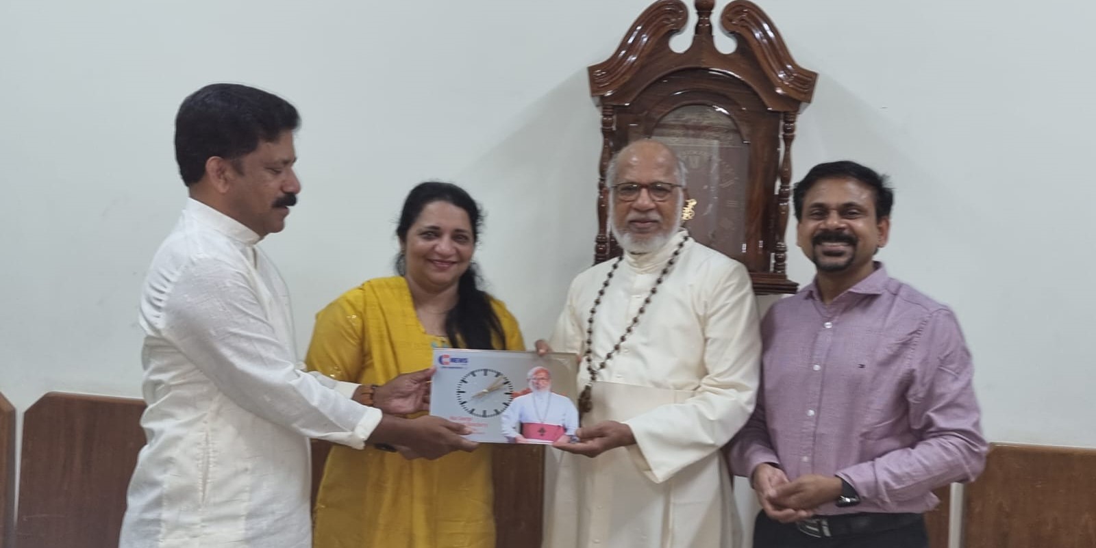 CNewsLive Director Board meets Cardinal Mar George Alencherry